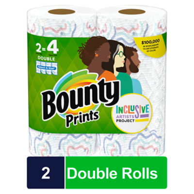 Bounty Select-A-Size Prints Double Rolls Paper Towels, 2 count - ShopRite