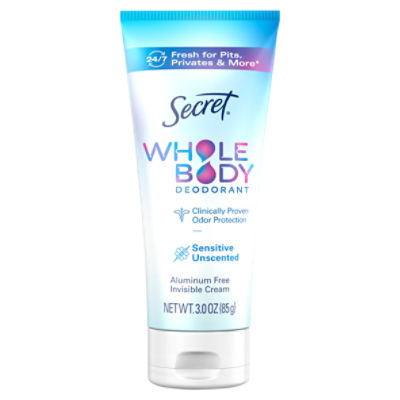 Secret Whole Body Deodorant Invisible Cream, 3.0 oz - ShopRite