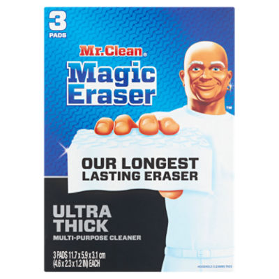 Mr. Clean Magic Eraser Ultra Thick Multi-Purpose Cleaner Pads, 3 count ...