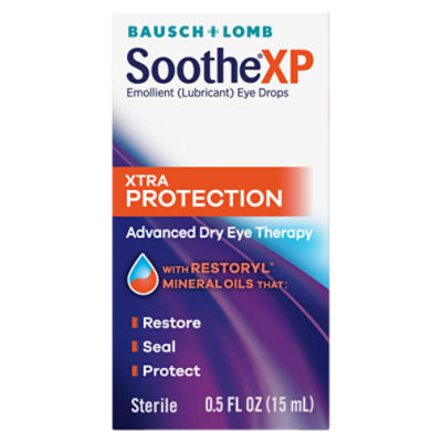 Bausch + Lomb Soothe XP Xtra Protection Emollient (Lubricant) Eye Drops ...