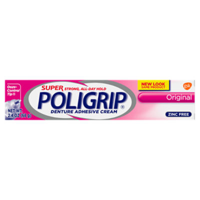 Super Poligrip Original Formula Zinc Free Denture and Partials Adhesive ...