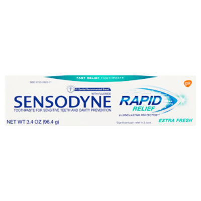 Sensodyne Rapid Relief Extra Fresh Toothpaste, 3.4 oz - Fairway