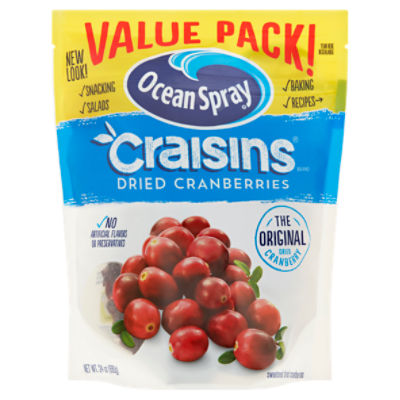 Ocean Spray Craisins The Original Dried Cranberries Value Pack!, 24 oz ...