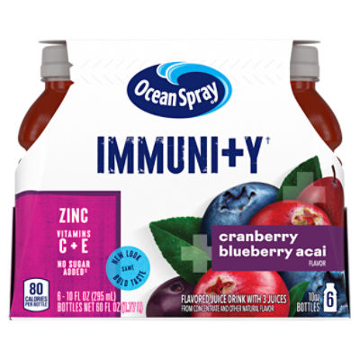 Ocean Spray Immunity Cranberry Blueberry Acai Flavored Juice Drink, 10 ...