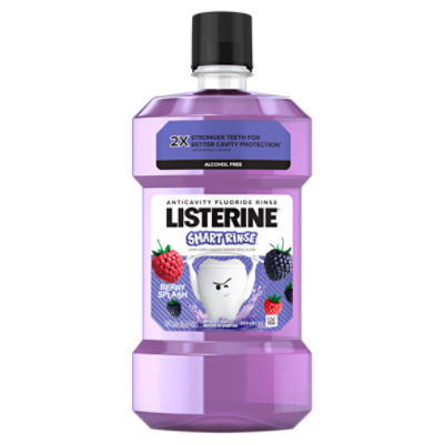 Listerine Smart Rinse Kids Anticavity Mouthwash, Berry Splash, 500 mL ...