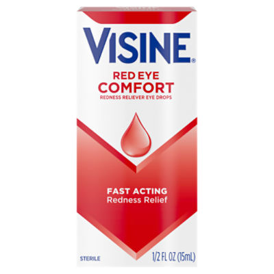 Visine Red Eye Comfort Redness Reliever Eye Drops, 1/2 fl oz