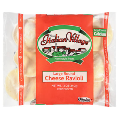 Rosina Italian Village Large Round Cheese Ravioli Homestyle Pasta, 12 ...