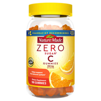 Nature Made Orange Citrus Zero Sugar C Dietary Supplement, 250 mg, 100 ...