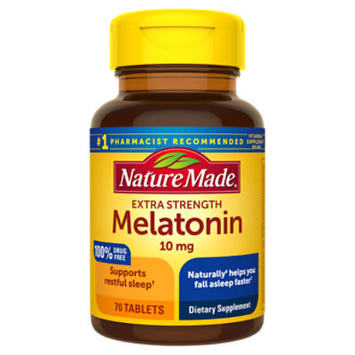 Nature Made Melatonin 10 mg Extra Strength Tablets, 70 Count - ShopRite