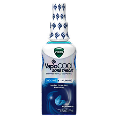 VICKS VapoCool Sore Throat Cooling + Numbing Winterfrost, Spray