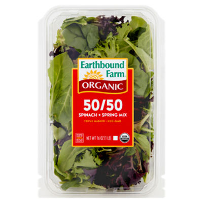 Earthbound Farm Organic 50/50 Spinach + Spring Mix, 16 oz