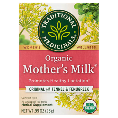 Traditional Medicinals Mother's Milk Organic Herbal Supplement, 16 ...