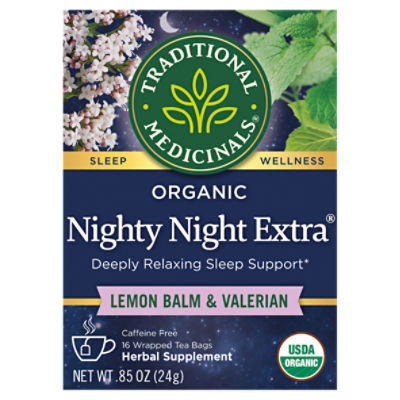 Traditional Medicinals Nighty Night Extra Organic Valerian Herbal ...