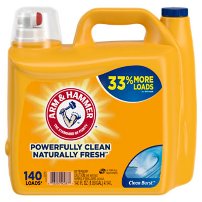 Arm & Hammer Clean Burst Detergent, 140 loads, 140 fl oz - ShopRite