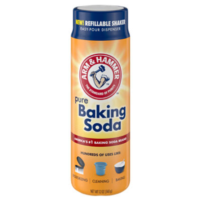 Arm & Hammer Pure Baking Soda Refillable Shaker, 12 oz - The Fresh Grocer