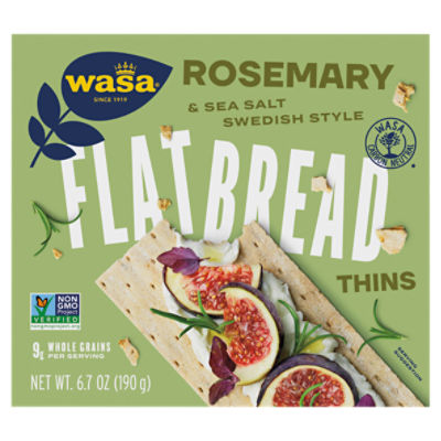 Wasa Rosemary & Sea Salt Swedish Style Thins Flatbread, 6.7 oz
