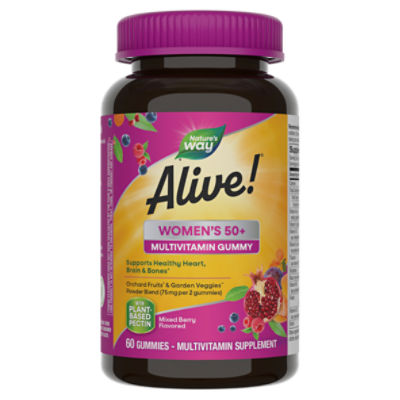 Nature's Way Alive! Women's 50+ Gummy Multivitamin Supplement, 60 count