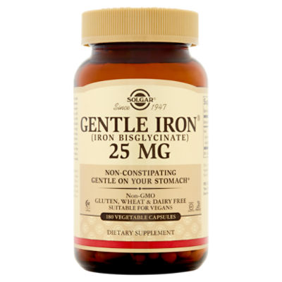 Solgar Gentle Iron Dietary Supplement, 25 mg, 180 count - Fairway