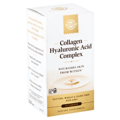Solgar Collagen Hyaluronic Acid Complex Dietary Supplement, 30 count