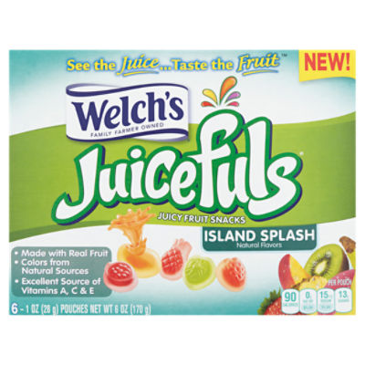 Welch's Juicefuls Island Splash Juicy Fruit Snacks, 1 oz, 6 count ...