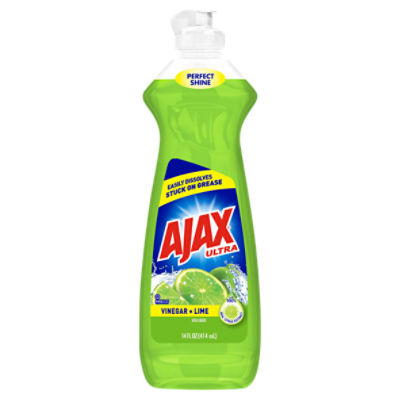 Ajax Ultra Vinegar + Lime Dish Liquid, 14 fl oz