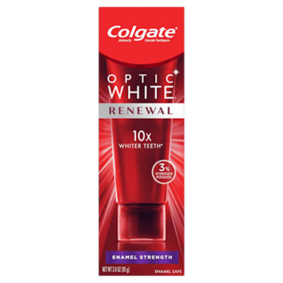 Colgate Optic White Renewal Enamel Strength Teeth Whitening Toothpaste ...