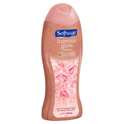 Softsoap Exfoliating Body Wash, Lustrous Glow Pink Rose & Vanilla - 20 ...