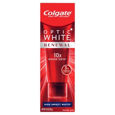 Colgate Optic White Toothpaste, Renewal High Impact White Teeth Whitening