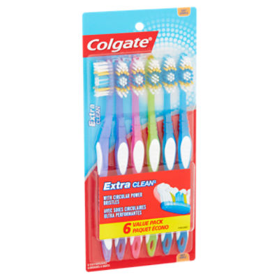 Colgate Extra Clean Soft Toothbrushes Value Pack, 6 count