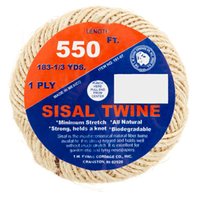 The T.W. Evans Cordage Company 550 ft 1 Ply Sisal Twine - The Fresh Grocer