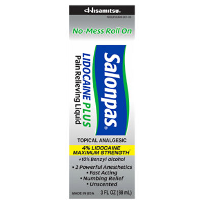 Hisamitsu Salonpas Maximum Strength Lidocaine Plus Topical Analgesic, 3 ...