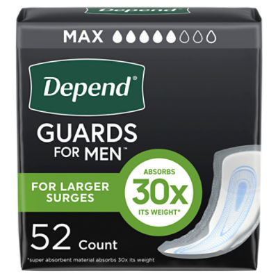 Depend Incontinence Guards/Pads for Men/Bladder Control Pads Maximum ...