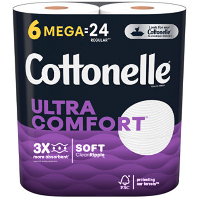 Cottonelle Ultra Comfort Toilet Paper Strong Toilet Tissue Mega Rolls ...