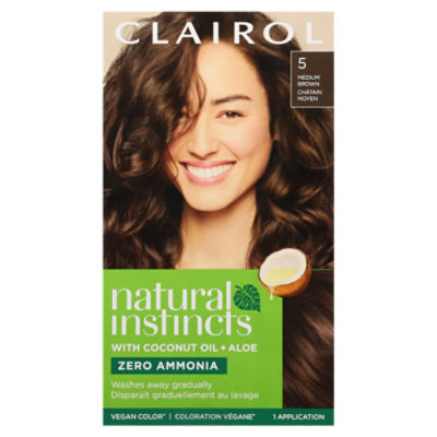 Clairol Natural Instincts 5 Medium Brown Haircolor, 1 application