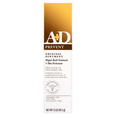 A+D Prevent Diaper Rash + Skin Protectant Original Ointment, 1.5 oz ...