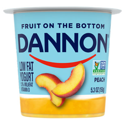 Dannon Fruit On The Bottom Peach Lowfat Yogurt 53 Oz