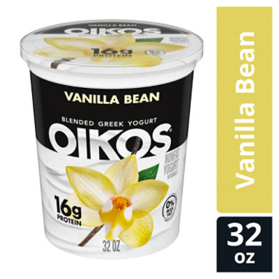 Oikos Vanilla Bean Blended Greek Nonfat Yogurt 32 Oz Shoprite