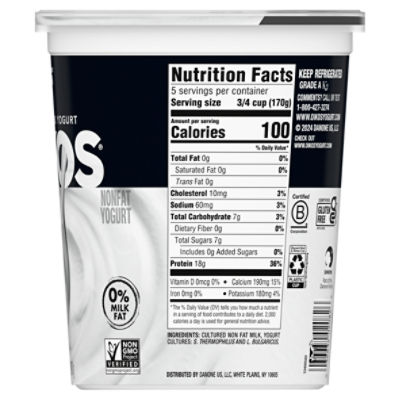 Oikos Greek Yogurt Nutrition Facts