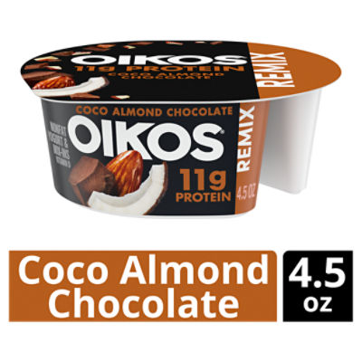 Oikos Remix Coco Almond Chocolate Nonfat Yogurt & Mix-Ins, 4.5 oz - The ...