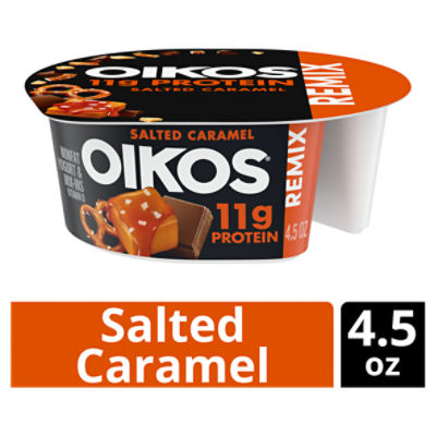 Oikos Remix Salted Caramel Nonfat Yogurt And Mix Ins 45 Oz Shoprite