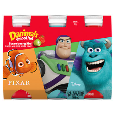 Danimals Smoothie Strikin' Strawberry Kiwi Dairy Drink Multi-Pack, 6 Ct ...