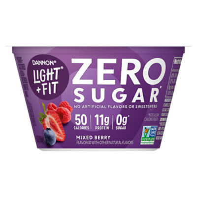 Dannon Light + Fit Zero Sugar*, Mixed Berry Fat Free Yogurt-Cultured ...