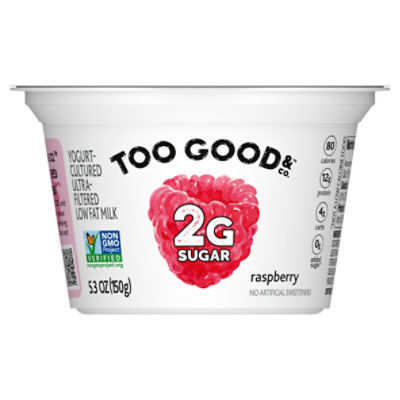 Two Good Raspberry Flavored Greek Greek Lowfat Yogurt, 5.3 oz