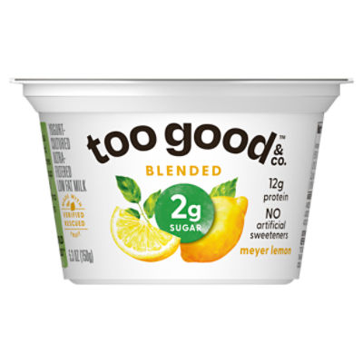 Too Good & Co. Good Save Meyer Lemon Yogurt-Cultured Ultra-Filtered Low Fat Milk, 5.3 oz - Fairway