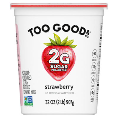 Two Good Strawberry Flavored Greek Lowfat Yogurt, 32 oz - ShopRite