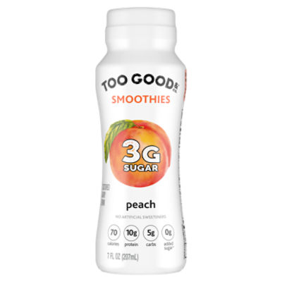 Too Good & Co. Peach Cultured Dairy Drink Smoothies, 7 fl oz - The ...