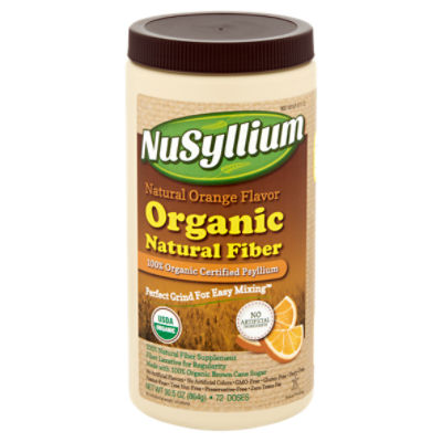 NuSyllium Natural Orange Flavor Organic Fiber Supplement, 30 oz