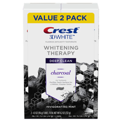 Crest 3D White Whitening Therapy Charcoal Invigorating Mint Toothpaste ...
