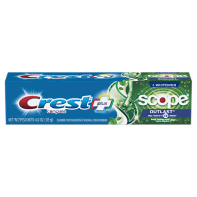 Crest Complete Scope Outlast + Whitening Fluoride Toothpaste, 4.0 oz ...