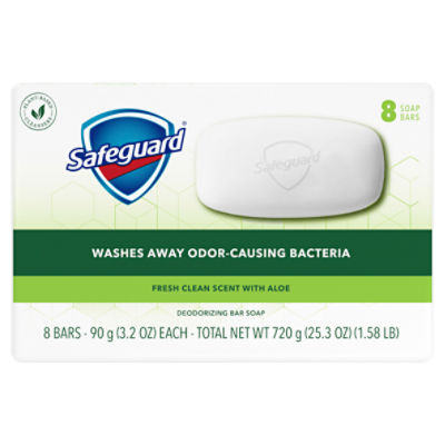 Safeguard Fresh Clean Scent with Aloe, Bar Soap